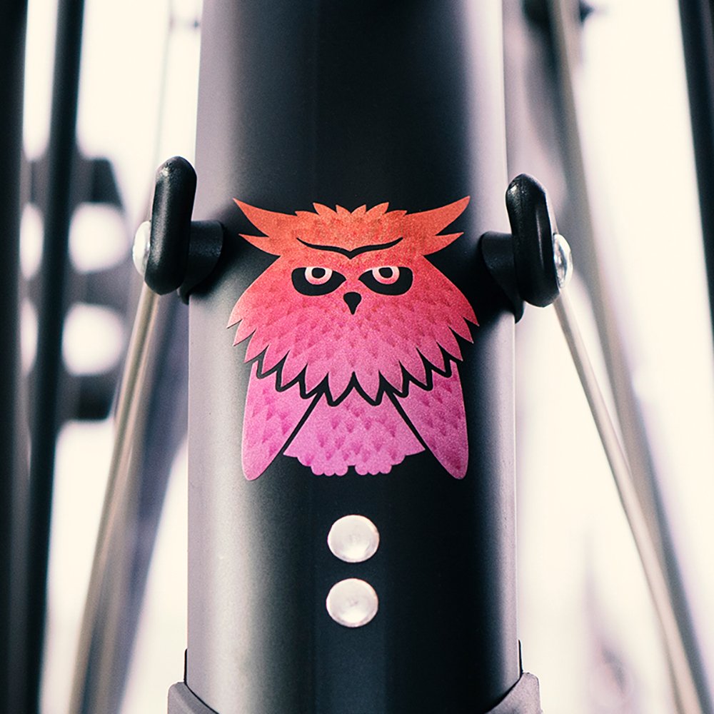 Reflective Sticker Reflective.Berlin Eule Rainbow - Velociped